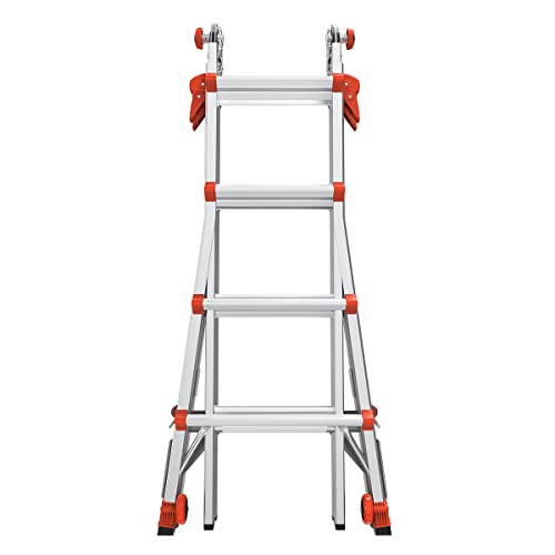 Little Giant Ladder Systems Xtreme 2.0, M17, 17ft, Multi-Position Ladder with Trestle Brackets and Ratchet Levelers, Aluminum, Type 1A, 300 lbs Weight Rating, (12817-801)