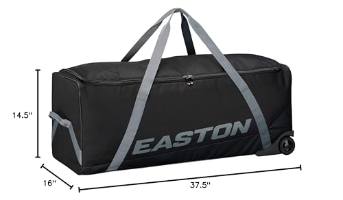 Easton | TEAM EQUIPMENT WHEELED BAG | Baseball & Fastpitch Softball | Black