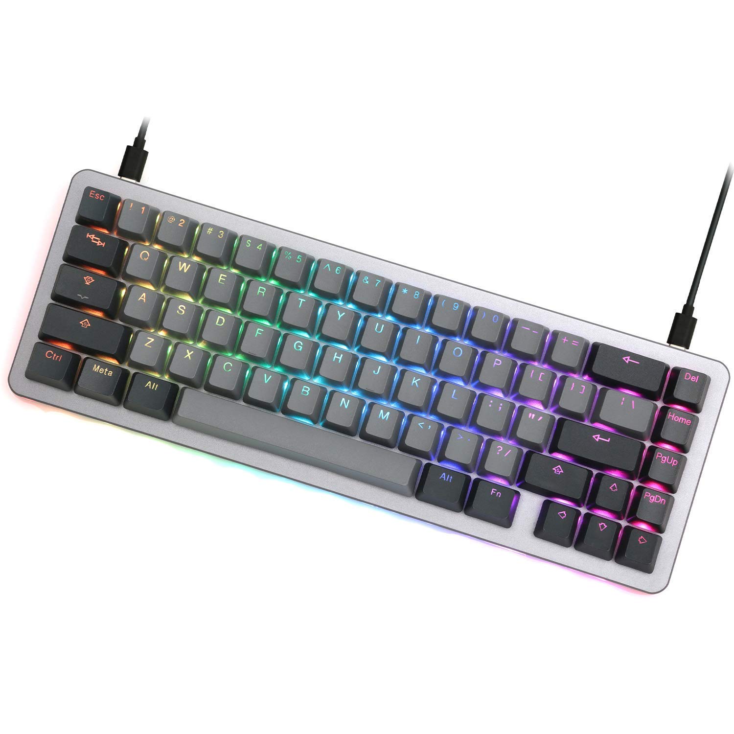 Drop ALT Mechanical Keyboard — 65% (67 Key) Gaming Keyboard, Hot-Swap Switches, Programmable Macros, RGB LED Backlighting, USB-C, Doubleshot PBT, Aluminum Frame (Cherry MX Brown RGB) (Renewed)