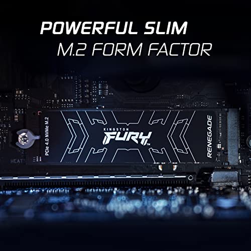 Kingston FURY Renegade 1TB PCIe Gen 4.0 NVMe M.2 Internal Gaming SSD | Up to 7300 MB/s | Graphene Heat Spreader | 3D TLC NAND | Works with PS5 | SFYRS/1000G, Solid State Drive