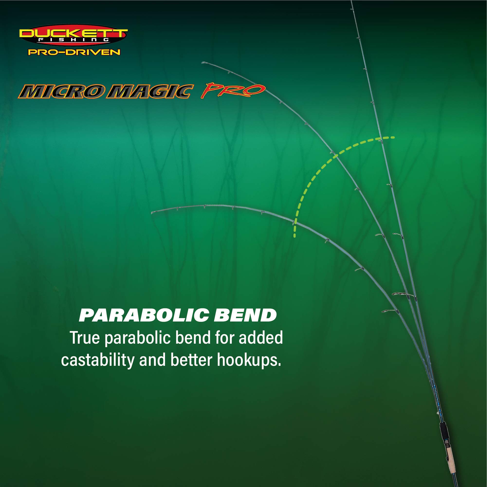 Duckett Fishing Micro Magic ProCrankin' Medium Action Rod with Split Grip, 7'