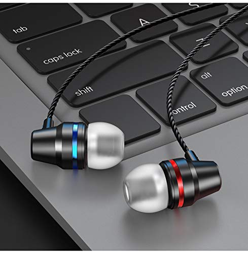 kolodosa 2 Pack Wired Earbuds - Metal Corded Earphones with Microphone Headphones Ear mic Buds Driver bass high Phone Android Quality Earbud Headphone Earphone Phones Best audifonos Volume