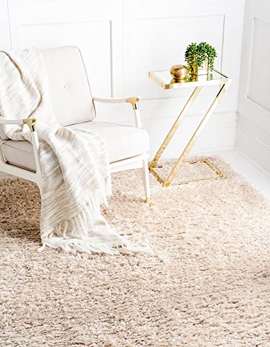 Rugs.com Marilyn Monroe™ Shag Collection Rug – 6' x 9' Blonde Shag Rug Perfect for Bedrooms, Dining Rooms, Living Rooms