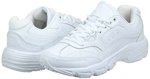 Fila womens Memory Workshift-w cross trainer shoes, White/White/White, 8.5 Wide US