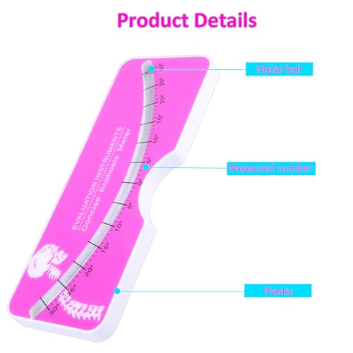 lazyfun Scoliosis Test Meter Medical Evaluation Adults and Child Scoliosis Testing Measuring Meter Scoliometer