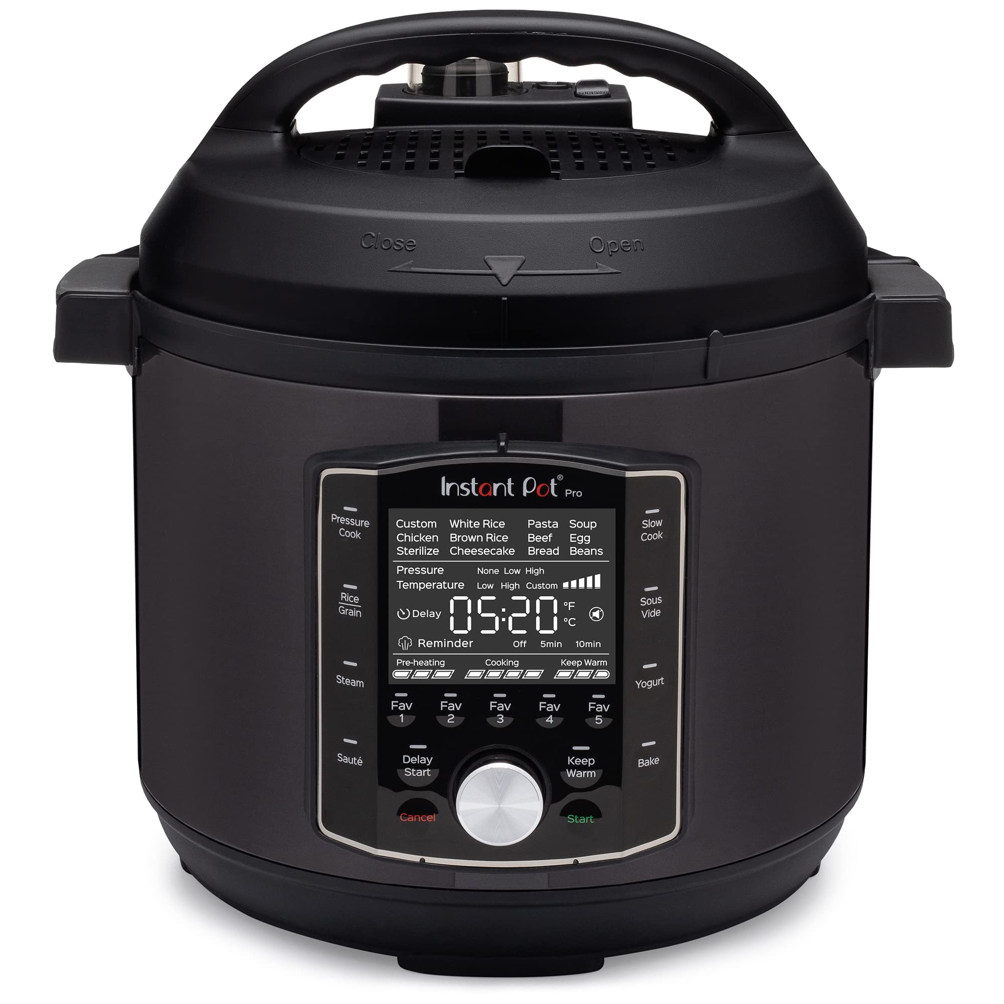 Instant Pot Pro 10-in-1 Pressure Cooker, Slow Cooker, Rice/Grain Cooker, Steamer, Saute, Sous Vide, Yogurt Maker, Sterilizer, and Warmer, 6 Quart & Ceramic Inner Cooking Pot - 6 Quart