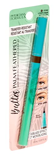 Eyebrow Makeup By Physicians Formula Butter Palm Feathered Micro Eyebrow Brow Color Pen, Dark Brown Universal Brown