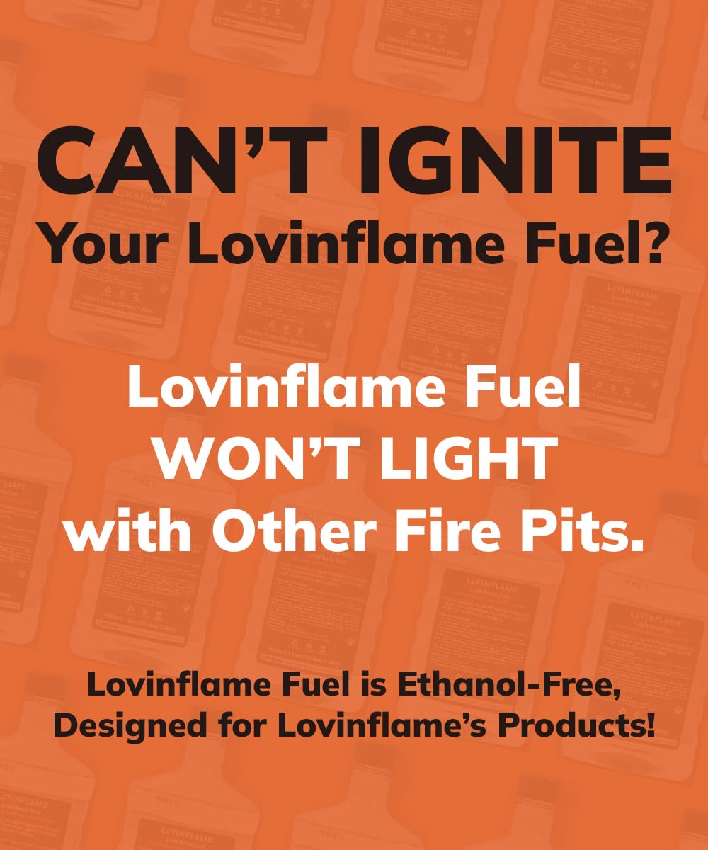 Exclusive Fuel for Lovinflame Fireplaces Fire Pits Firebowls Candles Non-Toxic, Non-Flammable, Water-Soluble, Safe for Transportation & Storage (1 Liter)