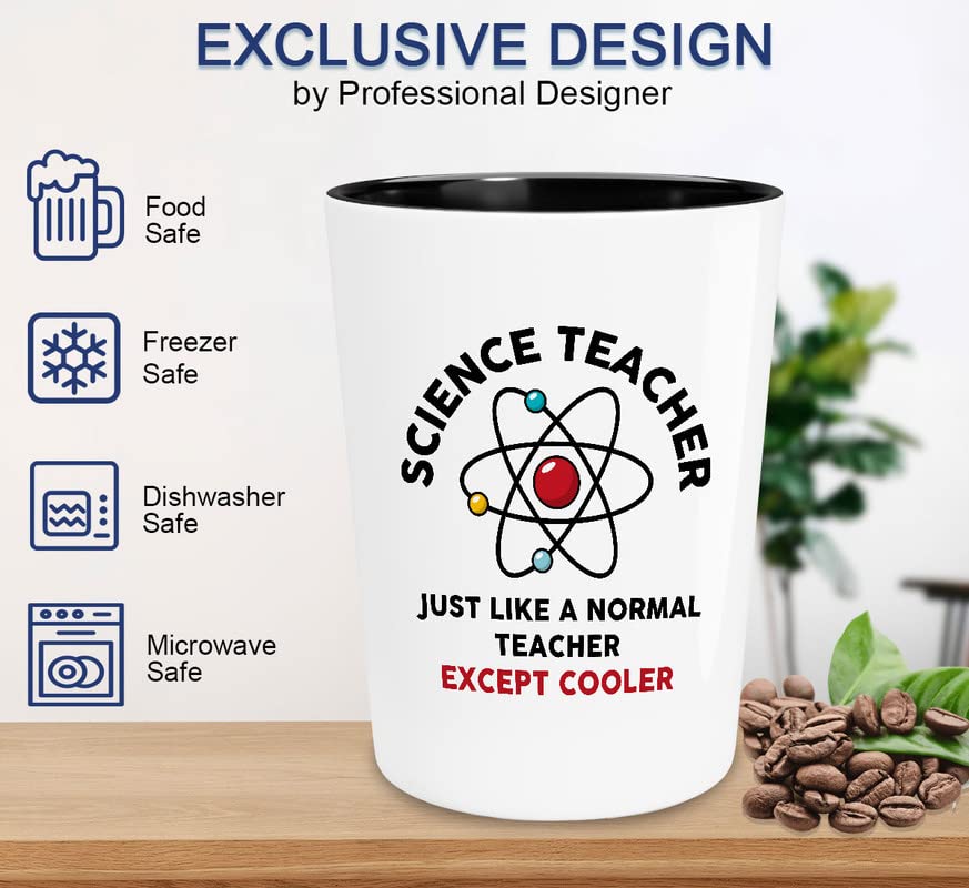 Flairy Land Scientist Shot Glass 1.5oz - Science Teacher - Chemist Mathematican Technologist Laboratory Analyst Data Knowledge Chemical Worker