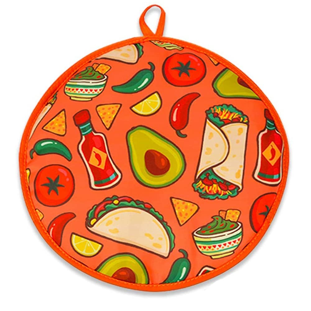 Lanyazet 12inch Cloth Bag for Burrito,Portable Tortilla Warmer Pouch Home for Restaurant Food Pancake,B
