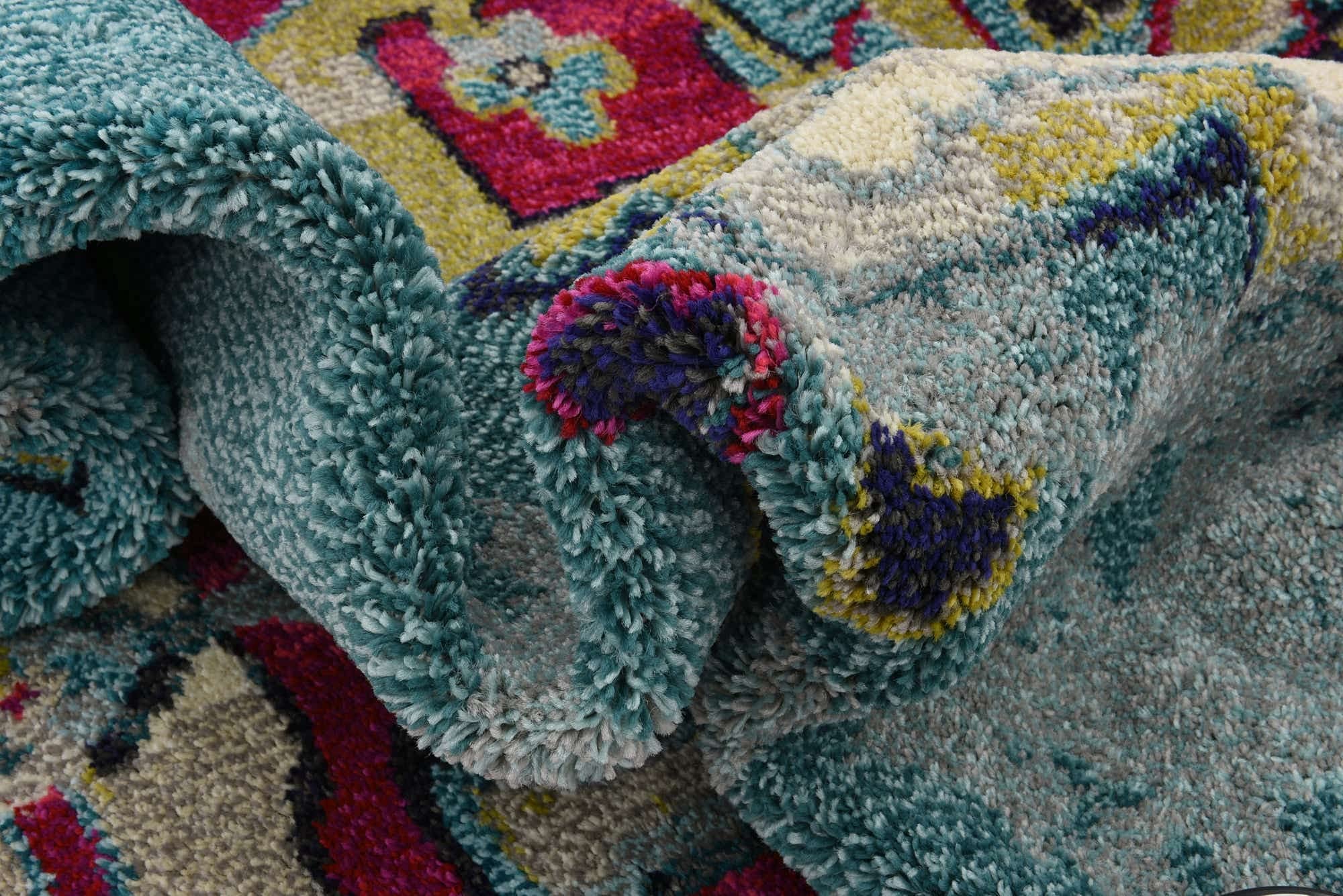Rugs.com Fleur Collection Rug β 3' x 5' Light Blue Medium-Pile Rug Perfect for Entryways, Kitchens, Breakfast Nooks, Accent Pieces