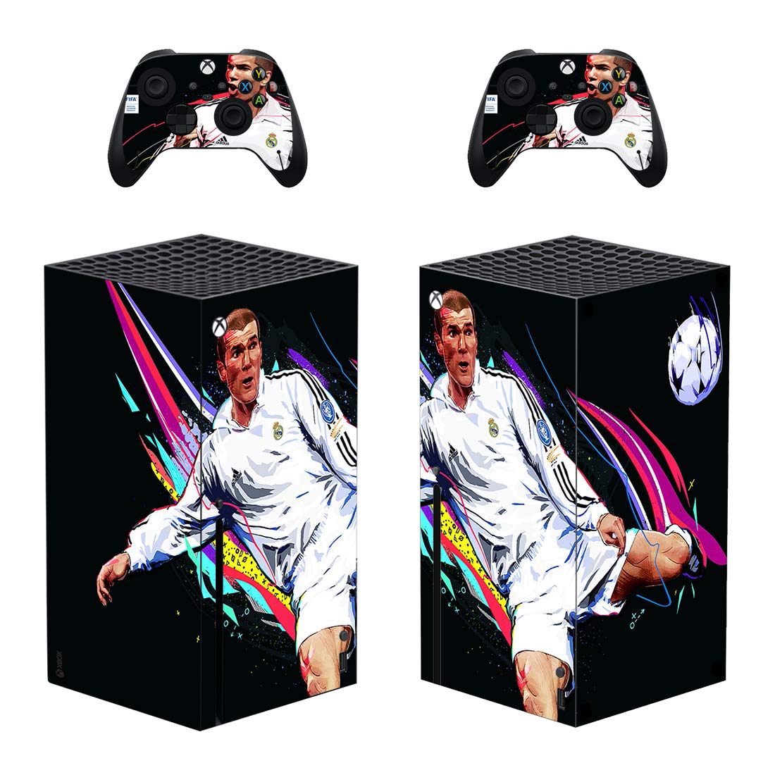 FELIPE SEIJI KUBA Xbox Series X Console and 2 Controllers Skin Set - Football Game β Xbox Series X Vinyl