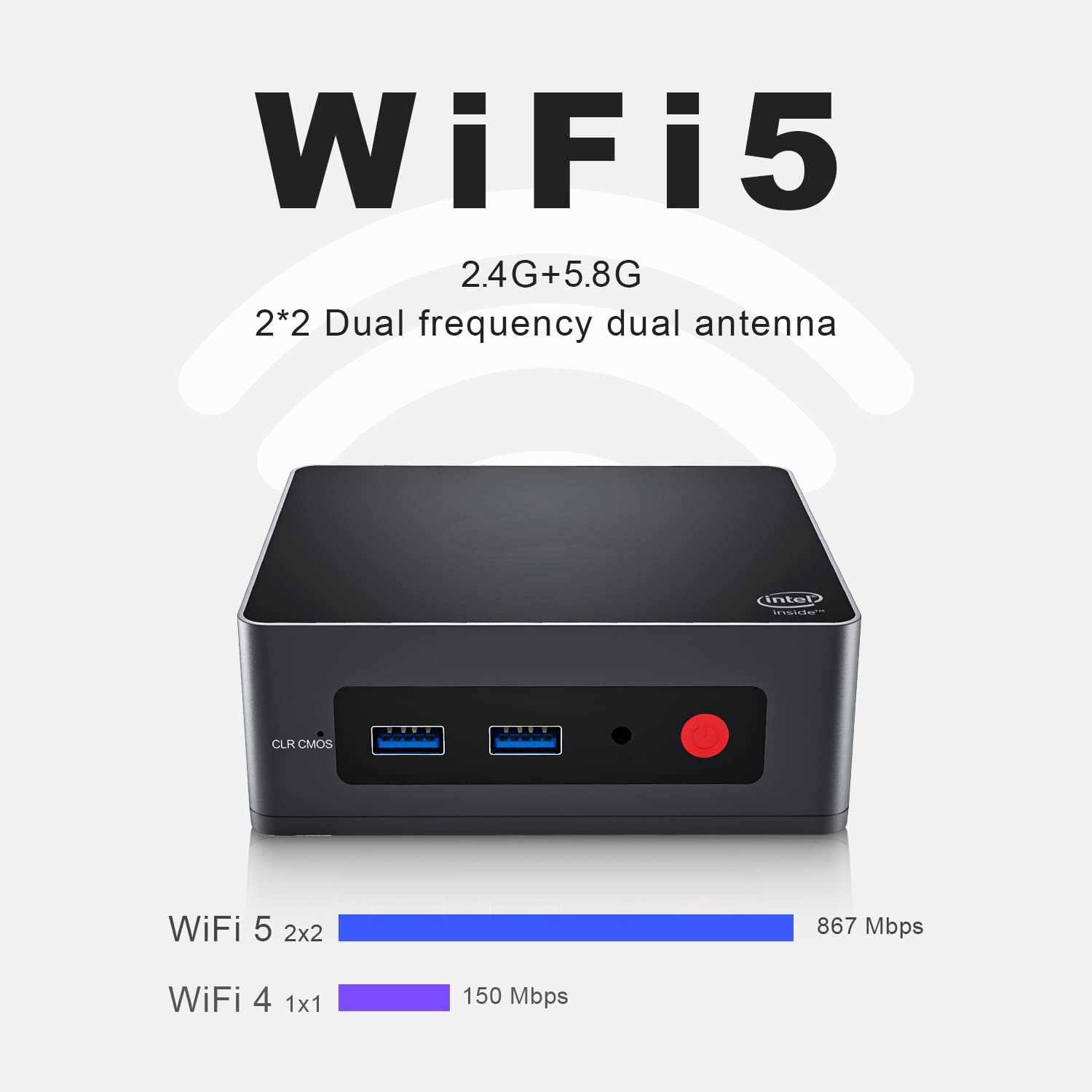 Mini PC Windows 10 for Home Office Gaming Business Mini Desktop Computer Celeron J4125 8GB DDR 128GB SSD Surpport 4K HD Dual HDMI WiFi 5 BT4.0 Gigabit Ethernet