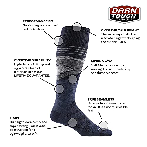 Darn Tough Vermont Liftline OTC Lightweight Black LG (US 10-12)