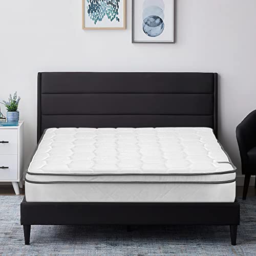 Mattress Comfort, 10-Inch Meduim Plush Eurotop Pillowtop Innerspring Mattress with Mattress Protector, Full
