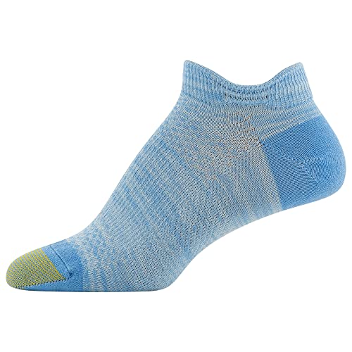 GOLDTOE Women's Eco Sport Double Tab Socks, 6-Pairs, Sky Assorted, Medium
