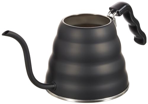Hario V60 "Buono" Gooseneck Coffee Kettle, 1.2L, Stainless Steel, Matte Black