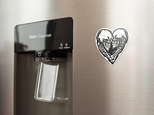 Skull Love Refrigerator Magnet | UV Printed 4-Inch Kitchen Decor Accessory Featuring Stunning Design | CSM258
