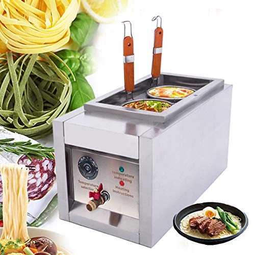 Pasta Cooker 2 Holes Noodle Cooking Machine 30-110℃ Pasta Cooking Tool 110V 2KW for Noodles Pasta Dumplings Soup