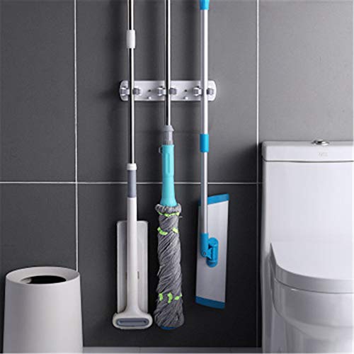 IHIPPO Broom Mop Holder Mop Broom Holder Wall Term Use Cleaning Tool Organizer Hooks for Home Garage Garden Tool Storage for Toilet Garage