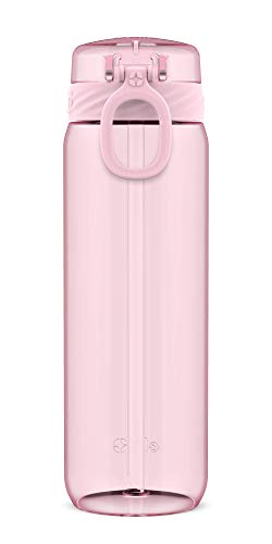 Ello Cooper BPA-Free Tritan Plastic Water Bottle with Silicone Straw, 28 oz (Pink Cashmere)