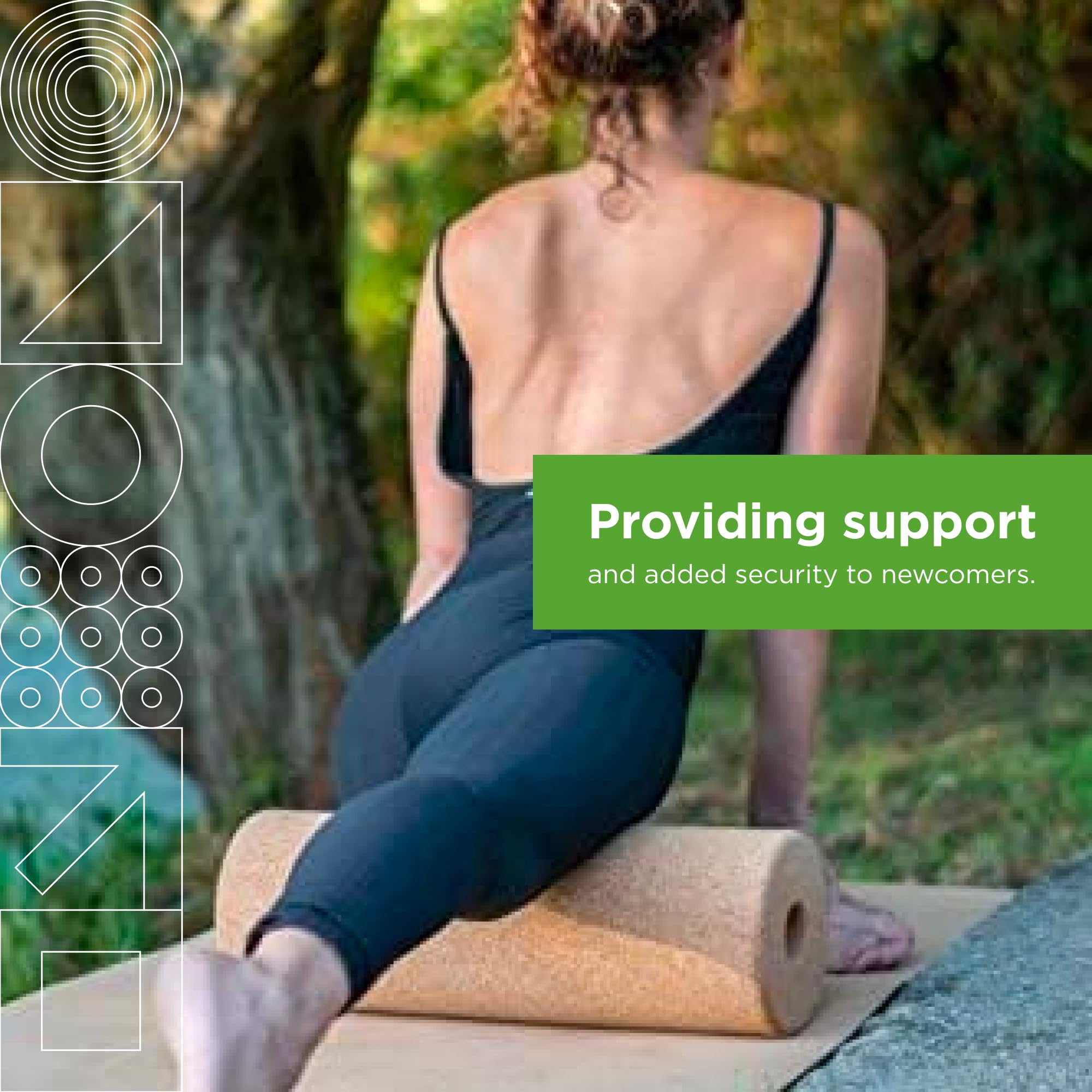 Go4Cork Smooth Cork Yoga Roller and Massage Roller for Massage, Stretching, Tension Relief & More | Non-Slip, Durable, Hypoallergenic & Sustainable Yoga Roller, 18" x 6", (Natural Cork)