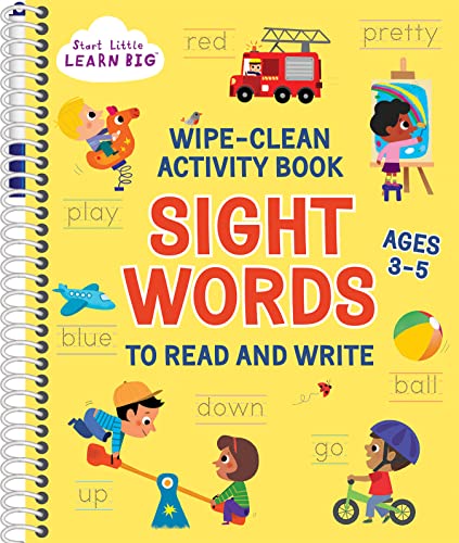 Wipe Clean Sight Words Activity Book for Kids Ages 3-5: Over 90 Words to Trace, Wipe Clean, Practice, and Learn! Includes Dry Erase Marker (Start Little Learn Big)