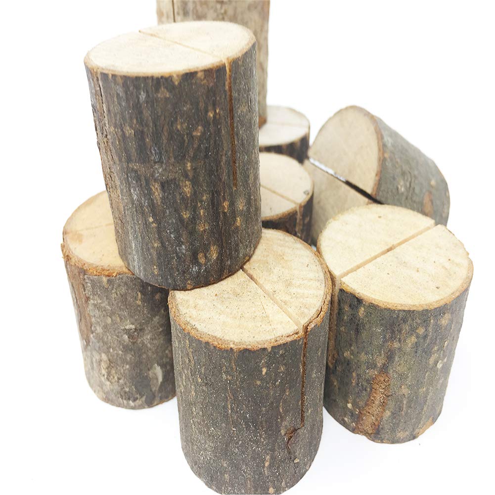 Zanzpc Wedding Place Wooden Card Holders Table Number Stands for Home Party Decorations. Pack of 50