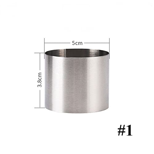 HomeSoGood 5Pc Stainless Steel 2-Inch Mini Cake Mould,Mousse Cake Ring Mould Bakeware Decorating for DIY