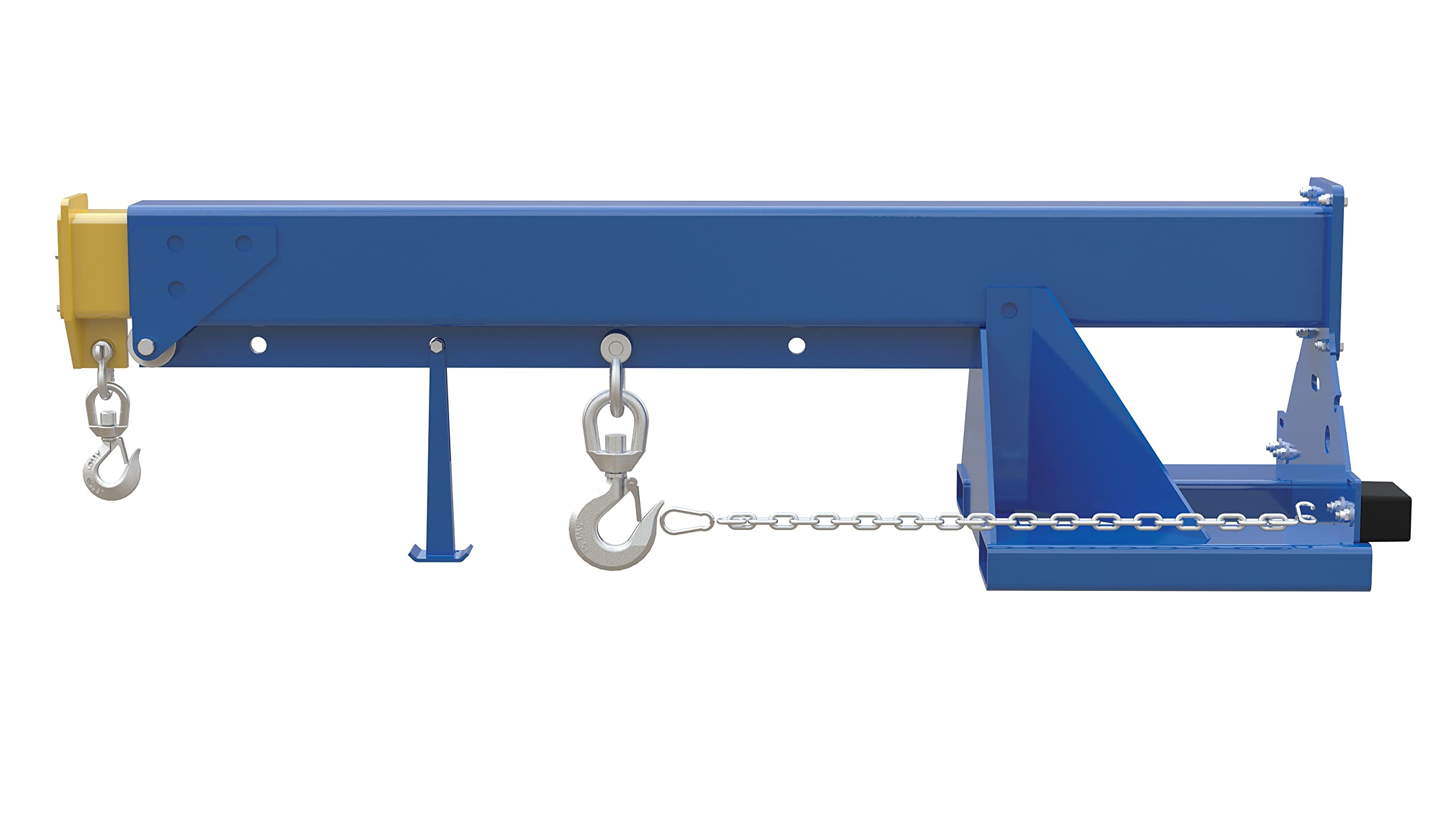 Vestil LM-1T-8-24-HBE-TP Steel Hydraulic Telescoping Boom 24 in. Fork Pocket Center 8,000 Lb. Capacity