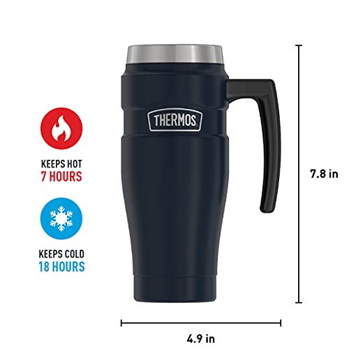 THERMOS Stainless King Vacuum-Insulated Travel Mug, 16 Ounce, Midnight Blue
