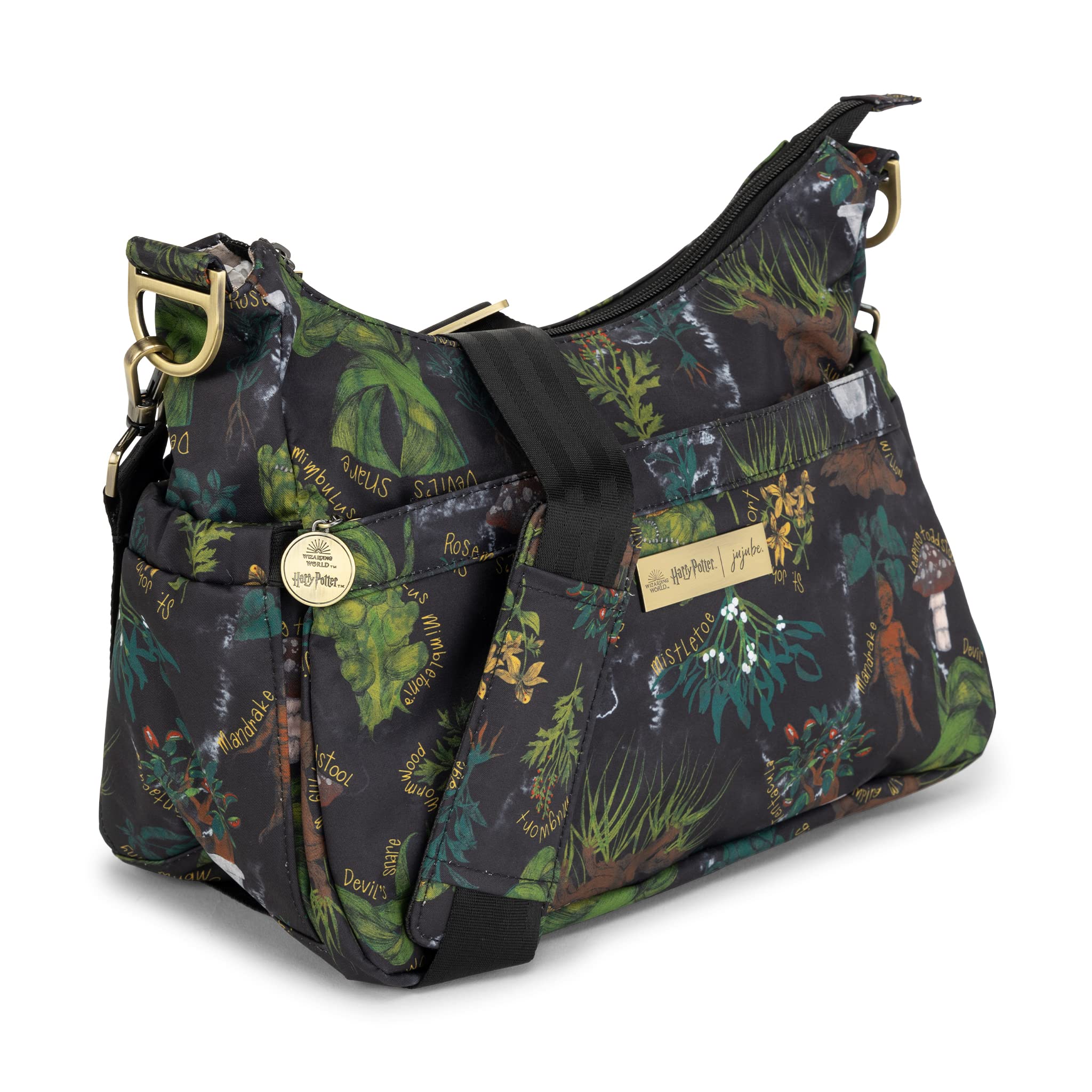 JuJuBe | HoboBe Embroidered Jade Diaper Bag for Mom, Great Mother’s Day Gift Idea | Harry Potter Herbology