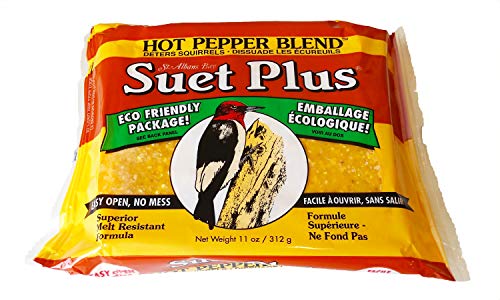 Hot Pepper Suet Value Pack 4 Hot Pepper Suet Cakes for Wild Birds 11 Ounces Each
