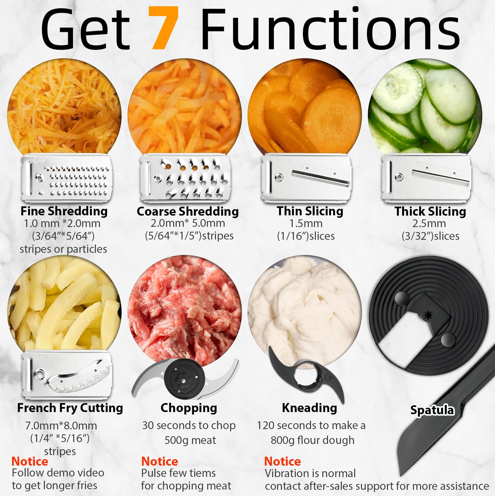 Magiccos 14-Cup Lemon Slicer Food-Processor - Large Feed Chute, 13 Speeds & Pulse, 3 Programs,Cheese Shredding, Cutting Fries, Meat Chopping, Shredding and Slicing, Mixing and Doughing, for Home Use