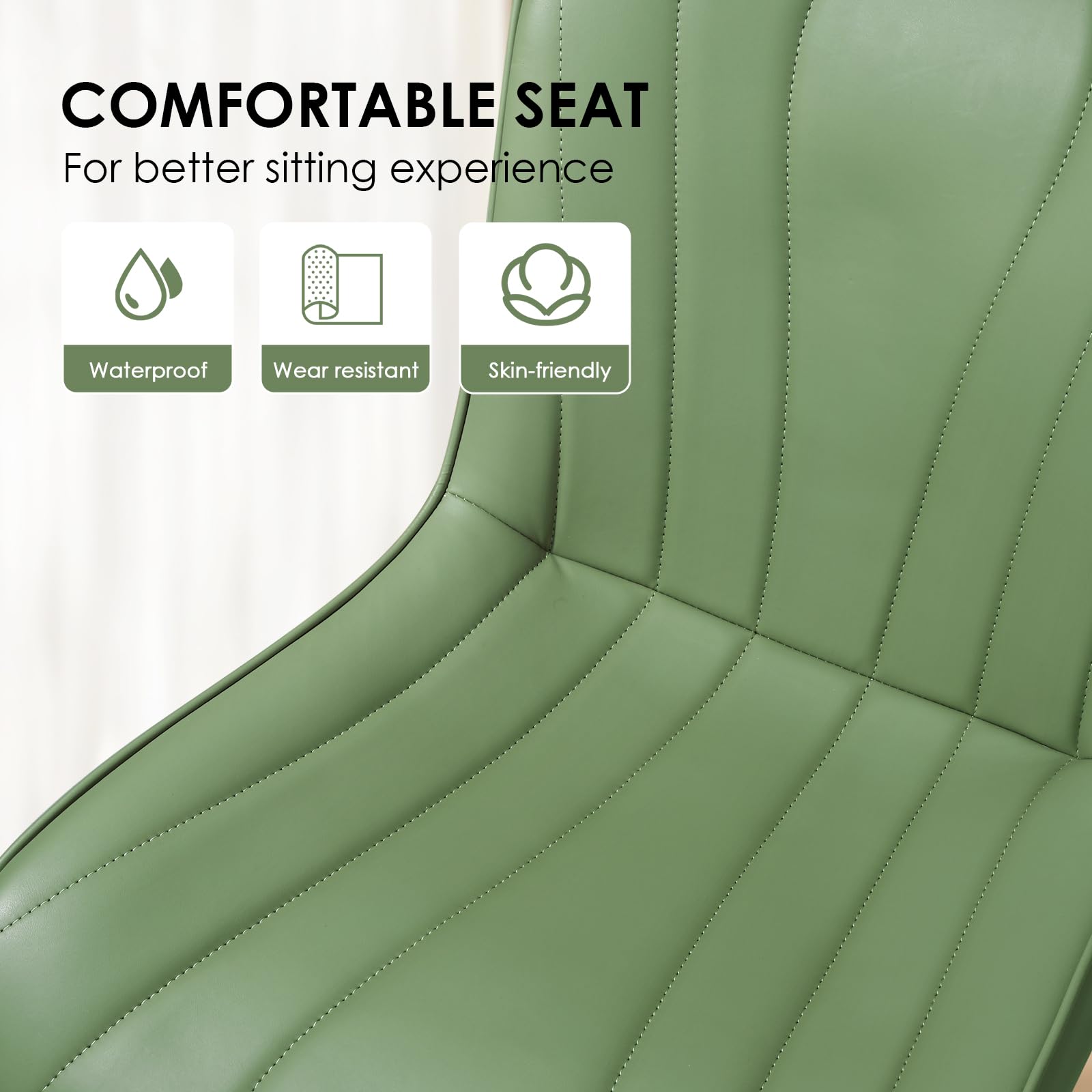 naspaluro Modern Office Chair Olive Green