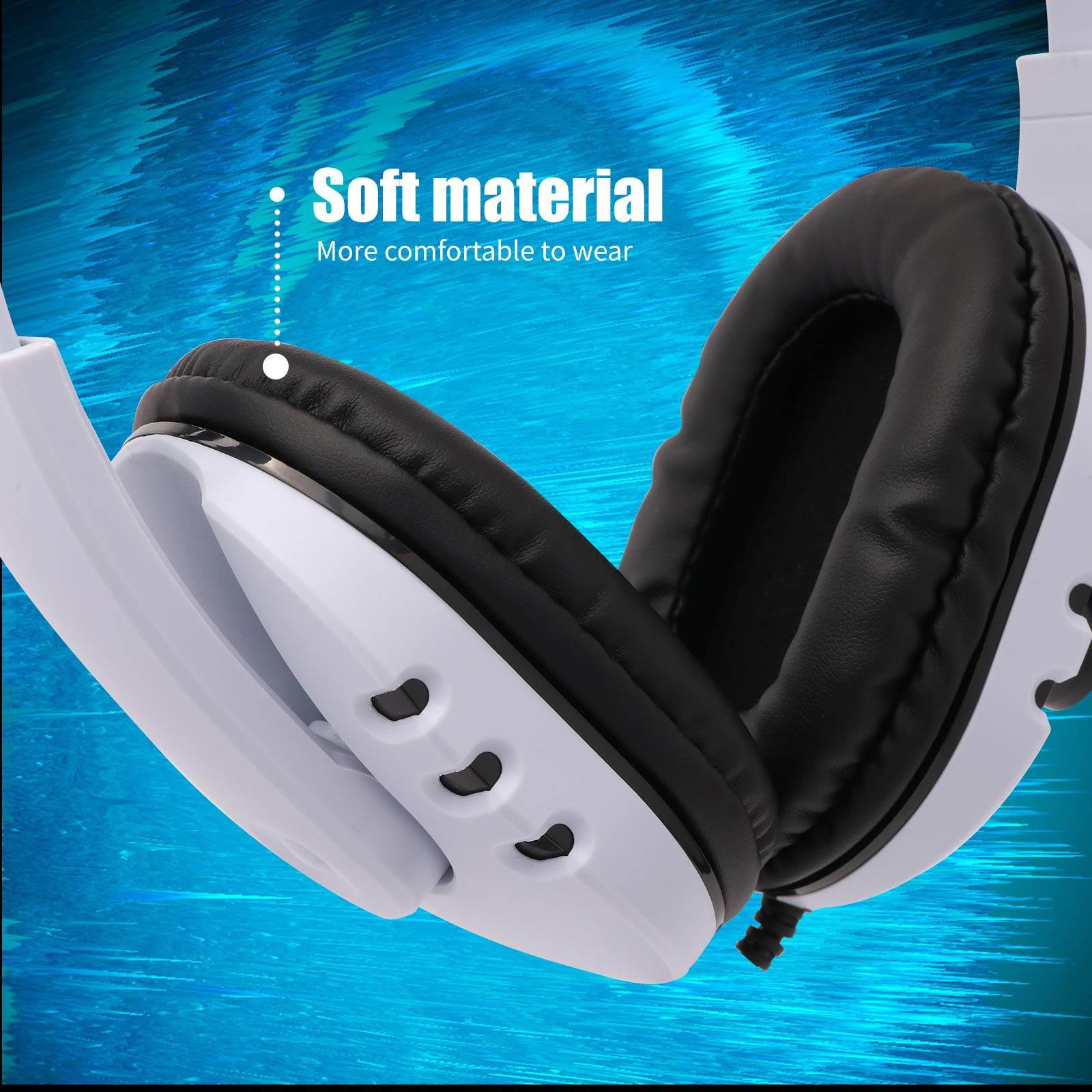 ECHZOVE PS5 Headset, PS5 Headeset with Mic, Gaming Headset Compatible with PS4 Switch Xbox one Xbox 360 and PC, Stereo Sound and Noise Cancelling