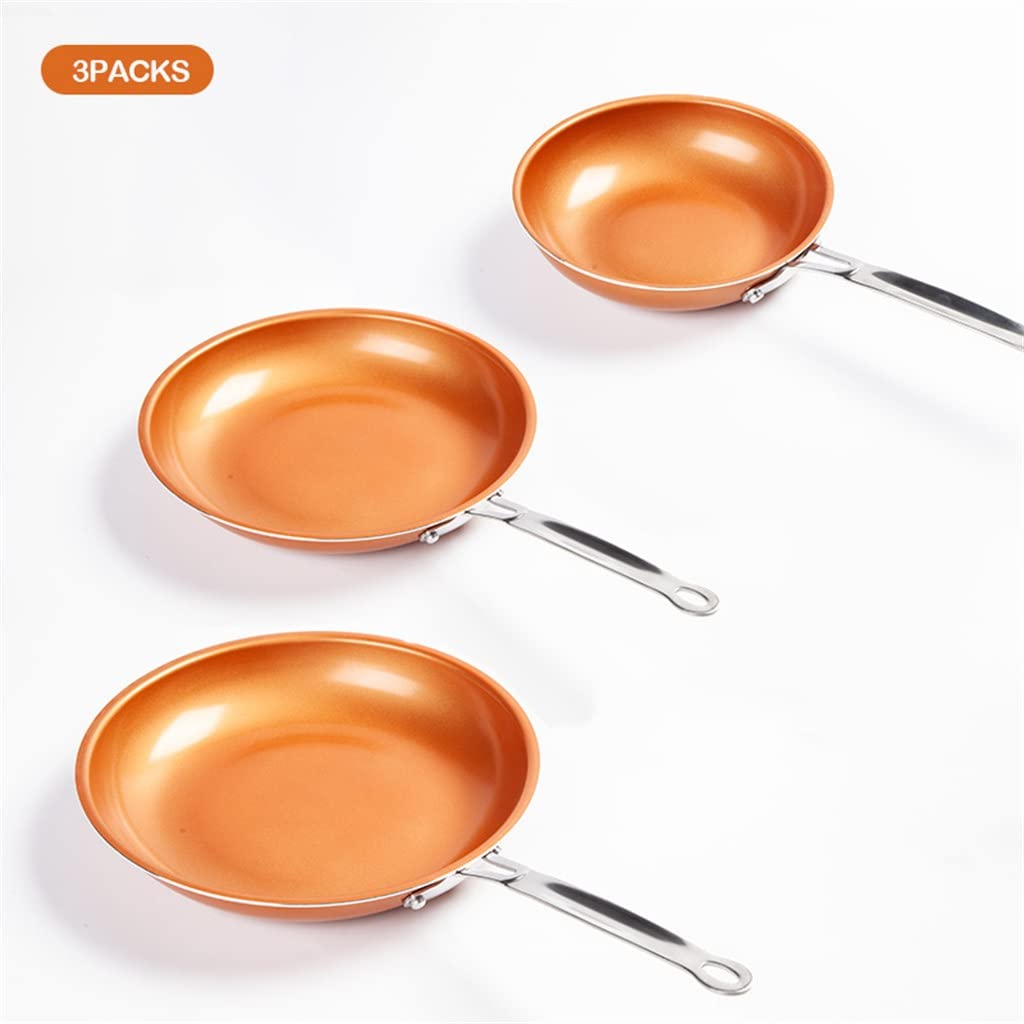 DHTDVD Nonstick Stir Frying Pan with Ceramic Coating Pancake Maker Cake Maker Home Frying Pan (Color : D, Size : 24cm)