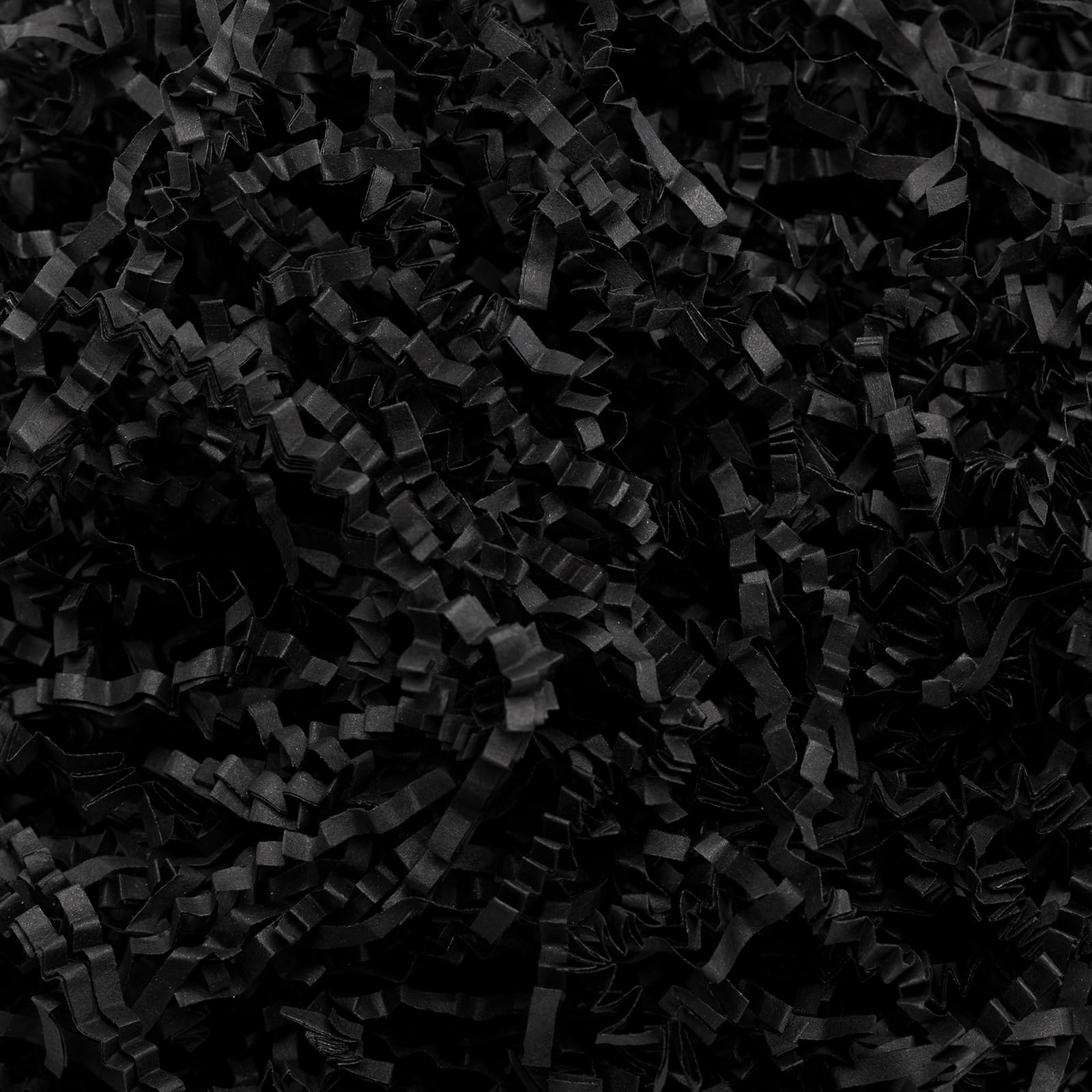 Mefleet 1 LB Crinkle Cut Paper Shred Filler Black Crinkle Paper Shredded Paper for Gift Box - Gift Basket Filler - Gift Box Stuffing for Christmas, Halloween Packaging Wrapping