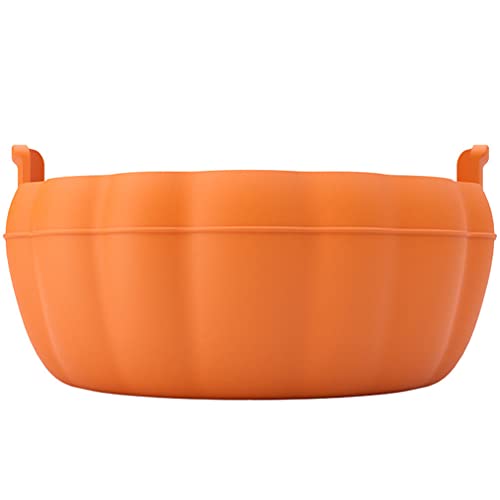 Hemoton Air Fryer Pad Home Supplies Household Items Air Fryer Liner Reusable Air Fryer Mat Microwave Steamer Round Baking Pan Microwave Liner Silicone Trivet Rack Lifter Air Fryer Supply