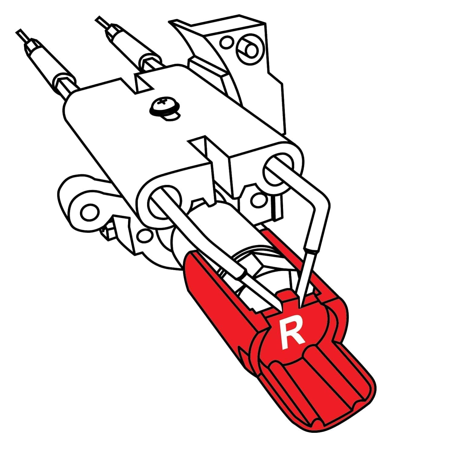 Red R Gauge Electrode Setting Gauge for Riello 40 F3, BF3, F5, BF5, and R35 Oil Burners