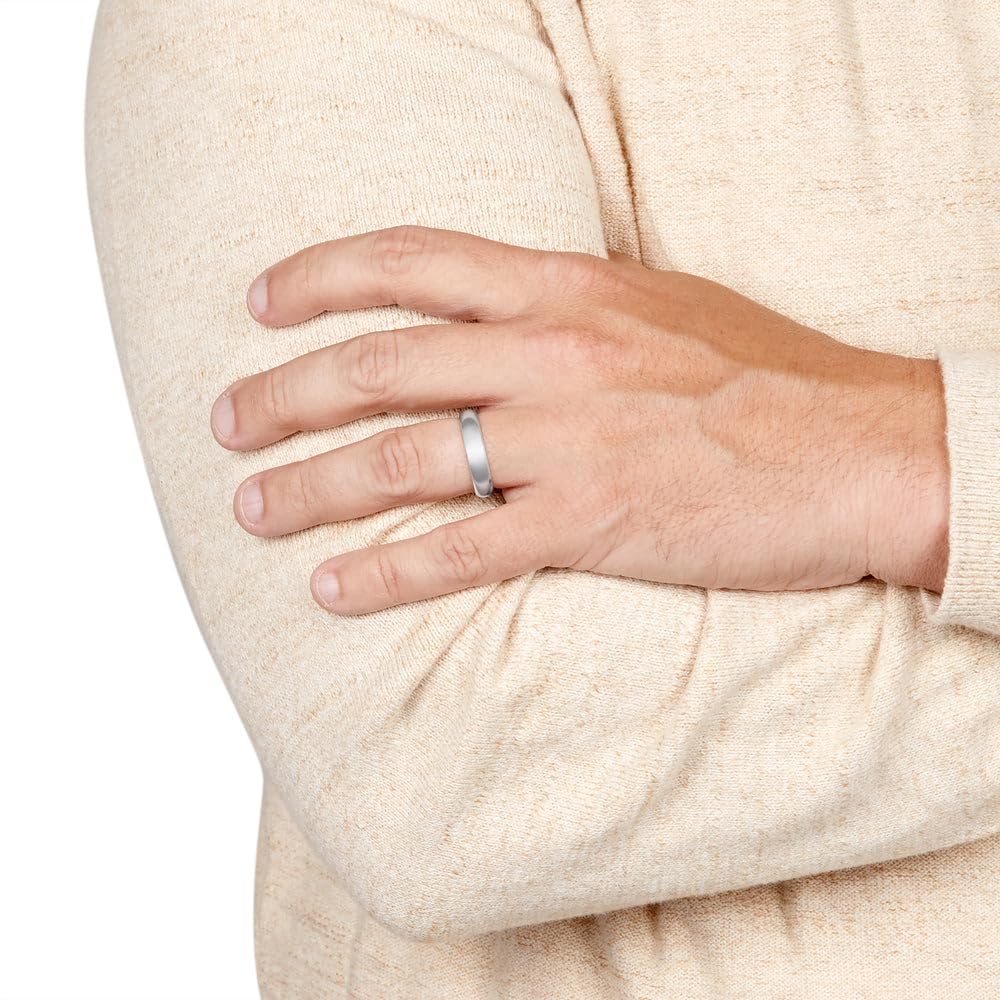 EVE'S ADDICTION Custom Engraved Sterling Silver Band, Ring Sizes 8 - Engravable Sterling Silver 5mm Band - Promise Ring - Wedding Band - Commitment Ring - Couples Jewelry - Gifts for Mom