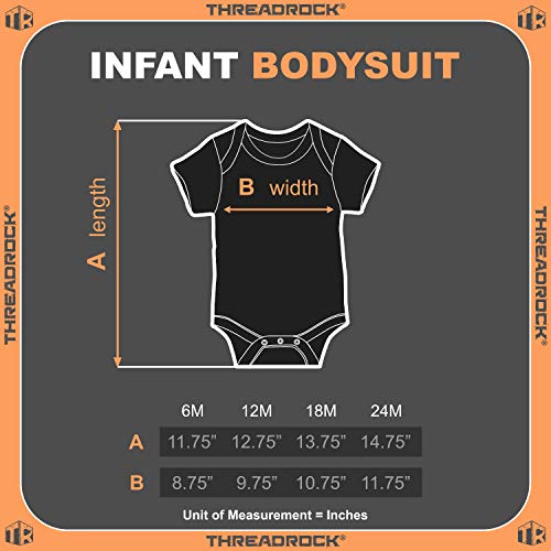Threadrock Unisex Baby Mardi Gras Fleur De Lis Heart Infant Bodysuit - 18 Months, Kelly Green