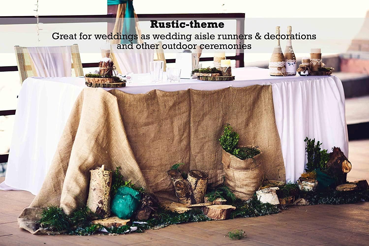 Sandbaggy Burlap Fabric Roll | 1 Roll - 40 inch Width by 300 ft Length | 30% Thicker Than Competition | Constructed from Industrial Grade Burlap Fiber | Great for Home Decor & Weddings, Plant Covers