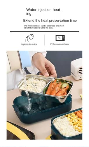 KAYNO Bento Boxes for Adults, 304 Stainless Steel Bento Lunch Box, Modern 2Layer Insulated Bento Box, 2 Compartment Leakproof Lunch Container Portable Food Storage Containers for Women Men