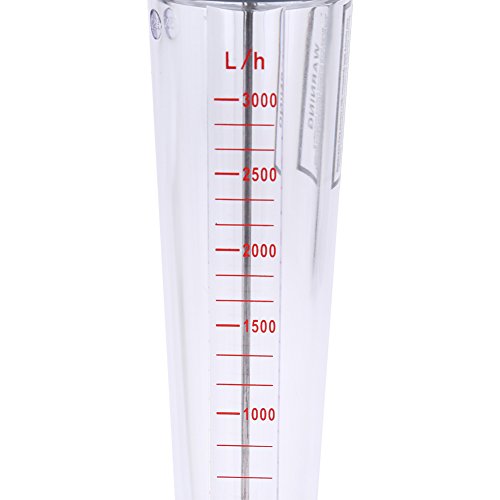 Small Water Flow Meters 300-3000L/H Plastic Tube Water Rotameter LZS-25 Liquid Flow Meter Flowmeter Float Double Female Connector for DN 25 Tube 