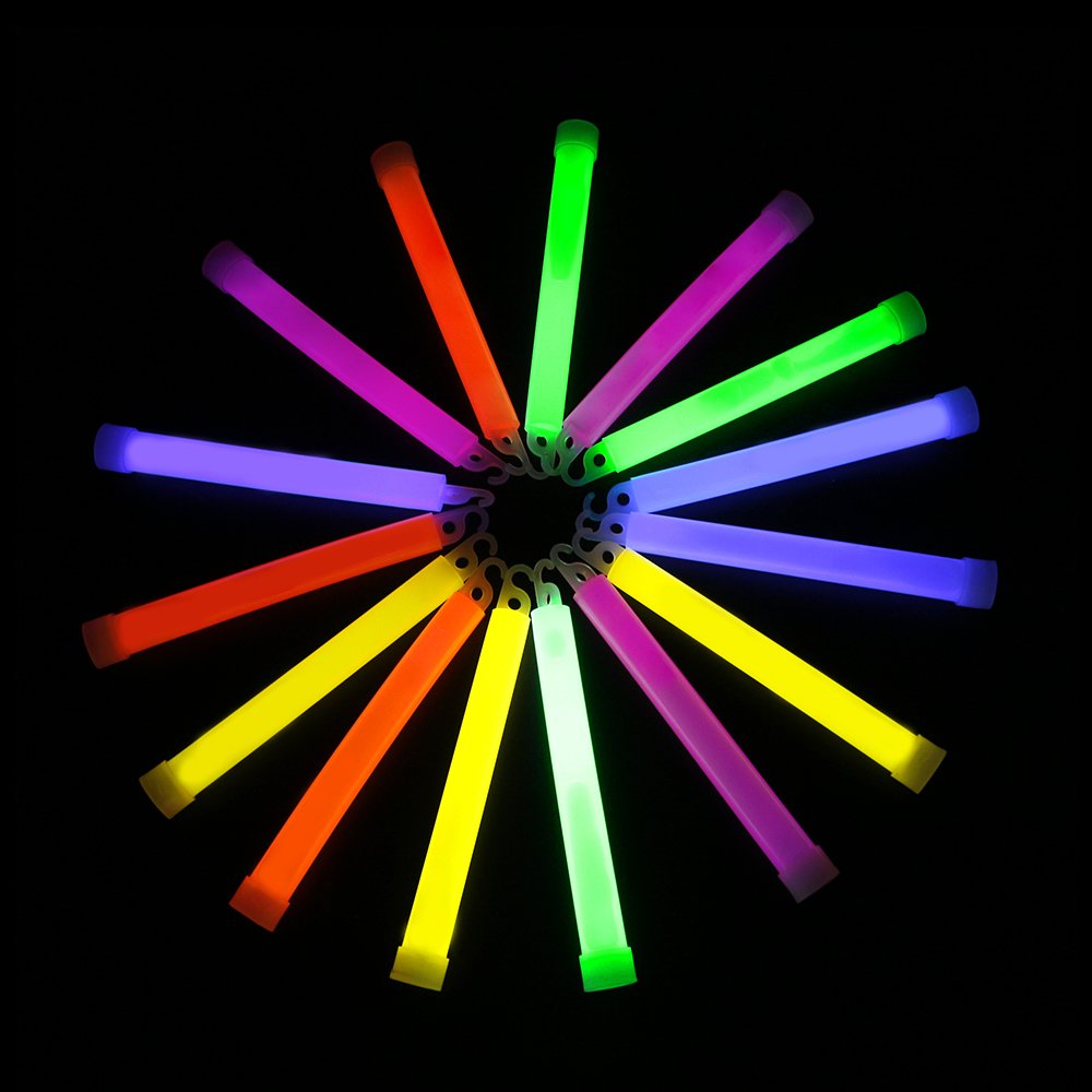 novelinks 50 Pcs 6'' Premium Glow Sticks Bulk - Ultra Bright Large Glow Necklaces Bulk Light up Necklaces Bulk Glow in The Dark Necklaces, Emergency Glow Sticks, Long-lasting Lighting Waterproof