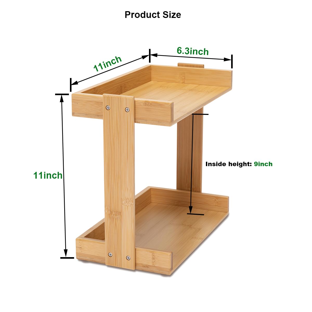 PELYN 2-Tier Countertop Organizer for Bathroom Counter, Makeup Organizer for Vanity Perfume Cosmetic Skincare Dresser Organizers Countertop for Bathroom and Kitchen