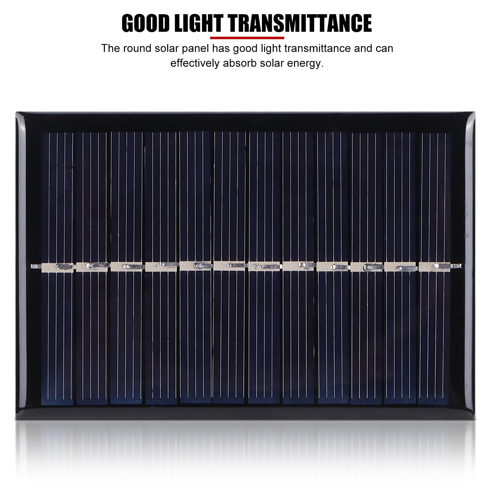 EVTSCAN 0.6W 6V Mini Solar Panel Module, with Alligator Clip Cable, 3.5 Inch Polycrystalline Solar Cell Panel, DIY for Charging 3.7V Battery Solar Light, Solar Toys, Solar Displays
