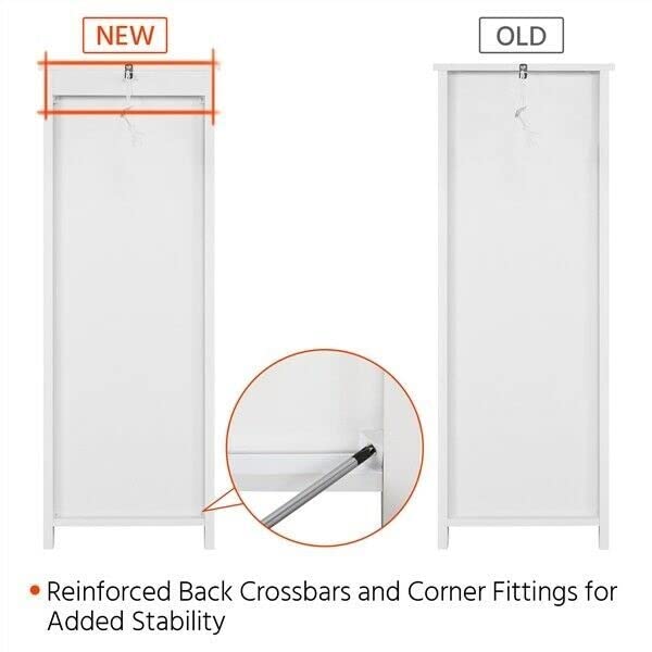 MAXCBD Nightstand Bedside Table Drawer Cabinet Wood Bathroom Floor Cabinet Storage Cupboard Cabinet W 4 Drawers Chic Slim Cabinet Comes with Sleek and Clean Lines in Storage Tower Dresser
