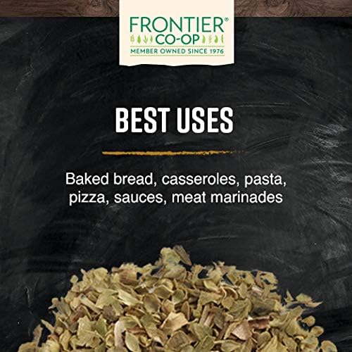 Frontier Co-op Mediterranean Fancy Oregano Leaf, 1-Pound Bulk, Great On Pizza, Italian & Mexican Fare, Kosher